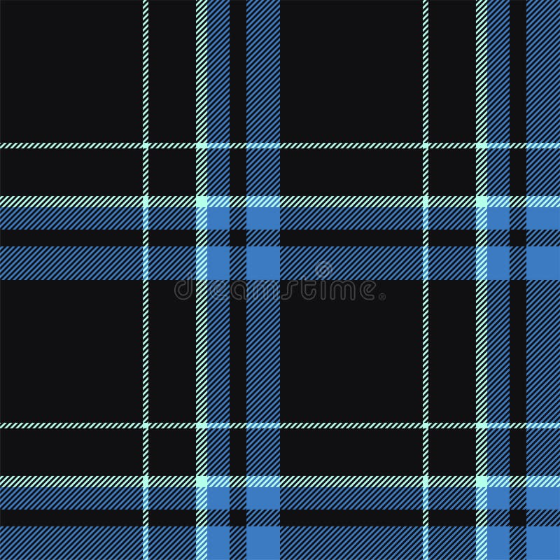 Plaid Seamless Pattern in Blue. Check Fabric Texture Stock Vector ...