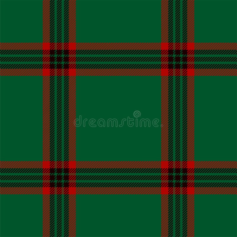 Plaid Seamless Pattern in Green. Check Fabric Texture Stock Vector ...
