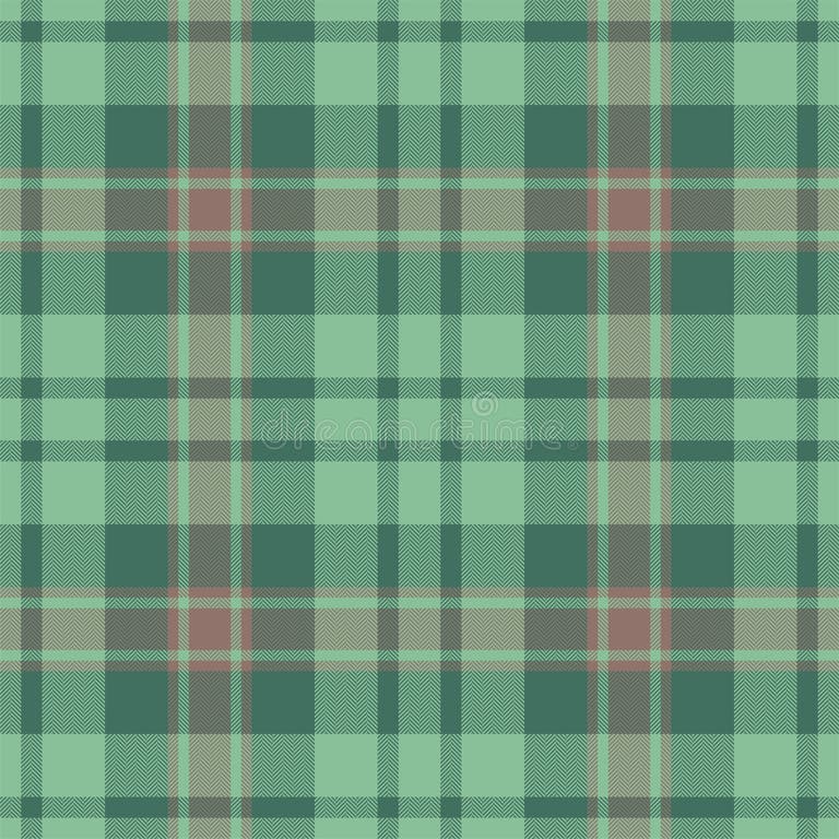 Plaid Seamless Pattern in Green. Check Fabric Texture Stock Vector ...