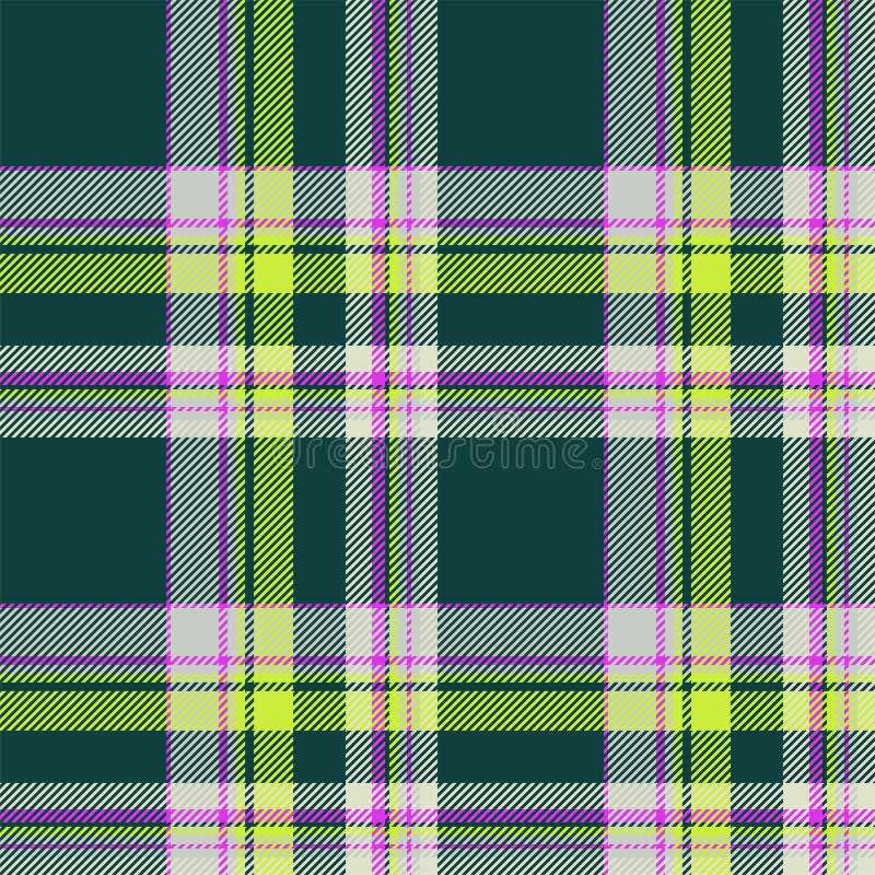 Plaid Seamless Pattern in Green. Check Fabric Texture Stock Vector ...