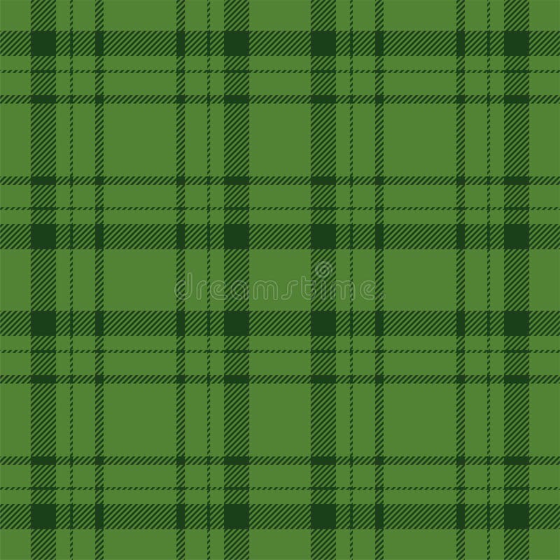 Plaid Seamless Pattern in Green. Check Fabric Texture Stock Vector ...
