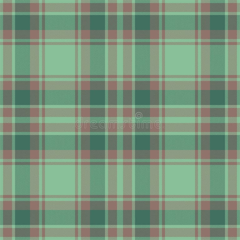 Plaid Seamless Pattern in Green. Check Fabric Texture Stock Vector ...