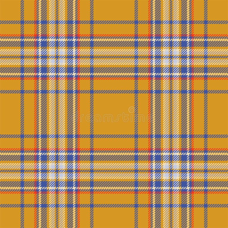 Plaid Seamless Pattern in Orange. Check Fabric Texture Stock Vector ...