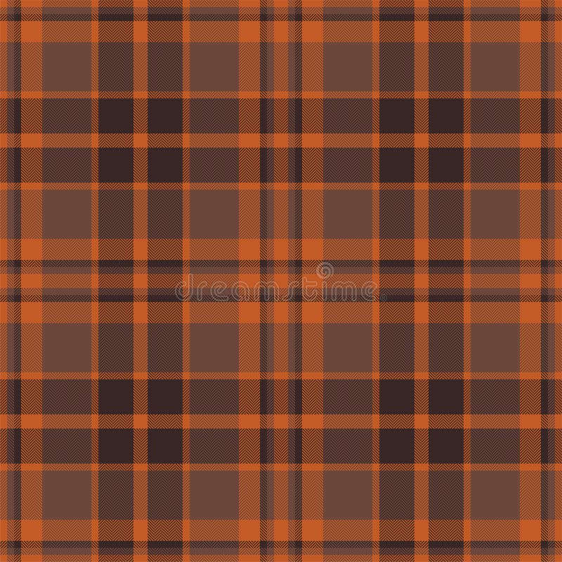 Plaid Seamless Pattern in Orange. Check Fabric Texture Stock Vector ...