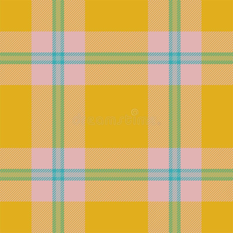 Plaid Seamless Pattern in Orange. Check Fabric Texture Stock Vector ...