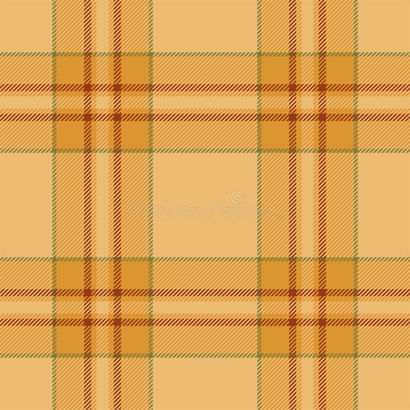 Plaid Seamless Pattern in Orange. Check Fabric Texture Stock Vector ...