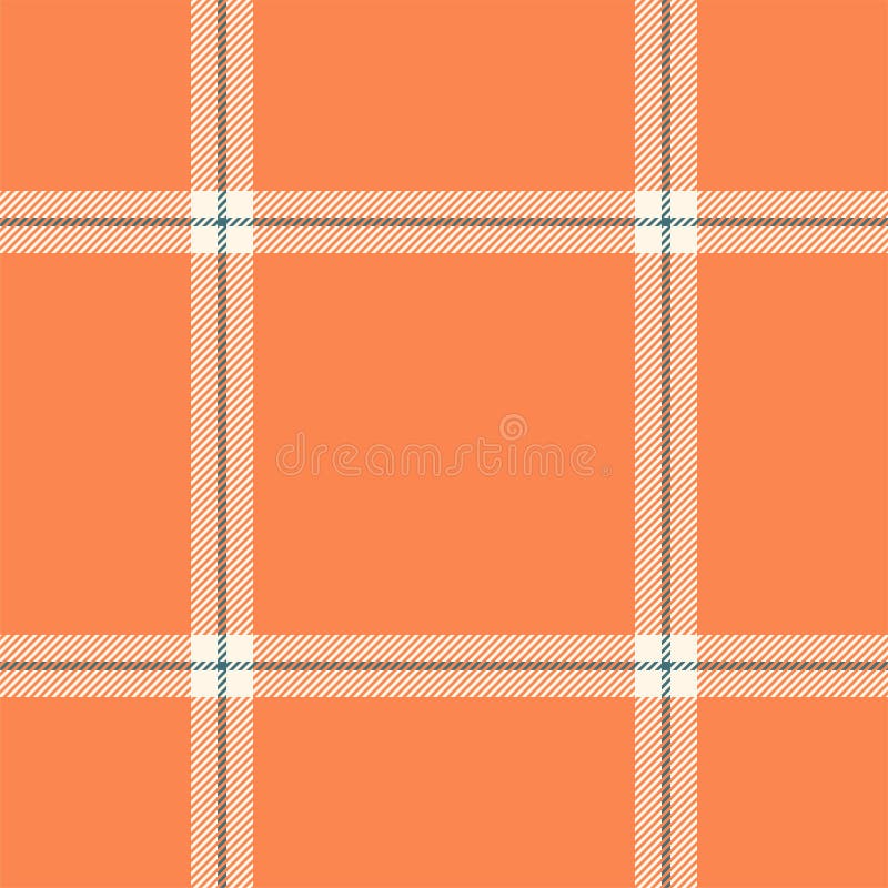 Plaid Seamless Pattern in Orange. Check Fabric Texture Stock Vector ...