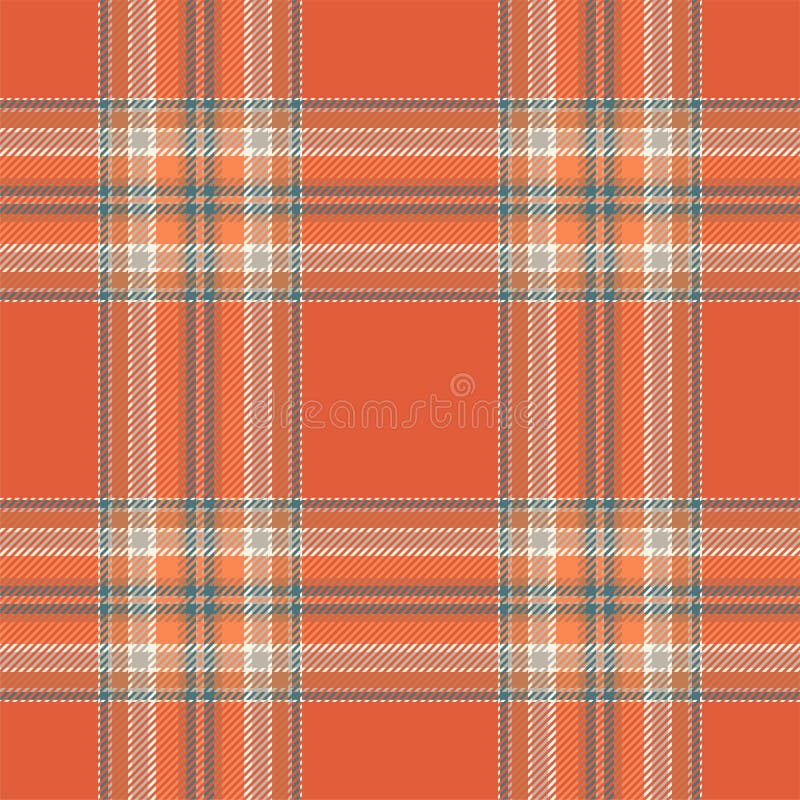Plaid Seamless Pattern in Orange. Check Fabric Texture Stock Vector ...