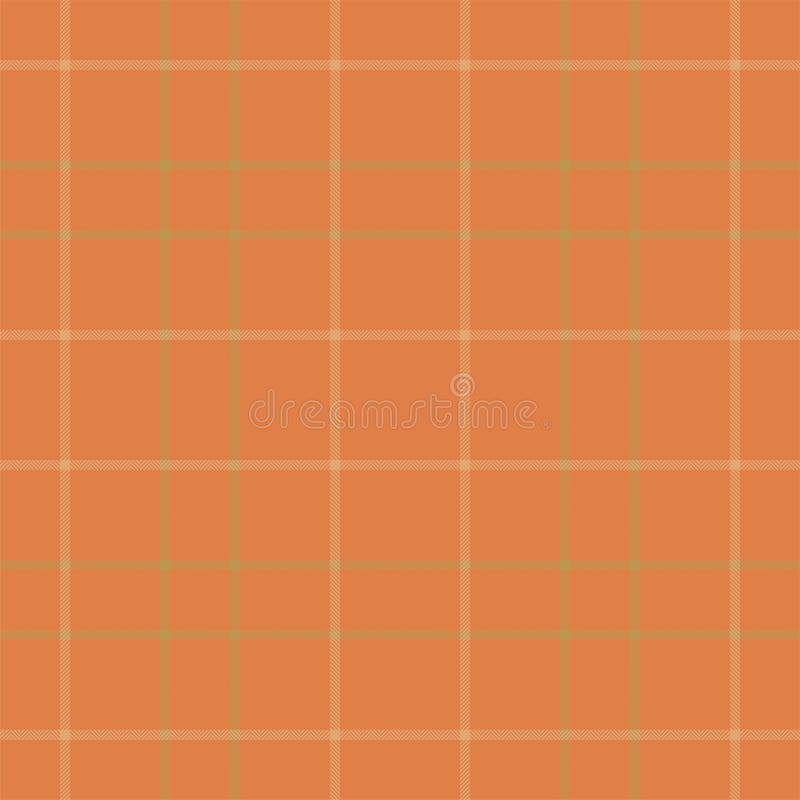 Plaid Seamless Pattern in Orange. Check Fabric Texture Stock Vector ...