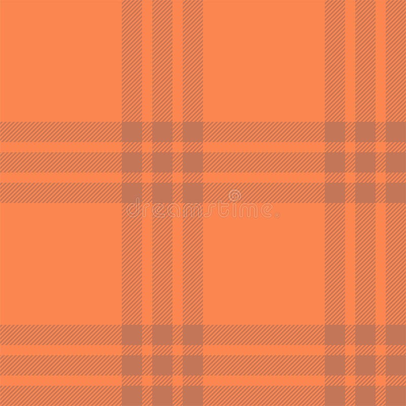 Plaid Seamless Pattern in Orange. Check Fabric Texture Stock Vector ...