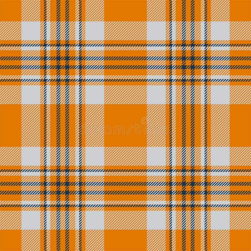 Plaid Seamless Pattern in Orange. Check Fabric Texture Stock Vector ...