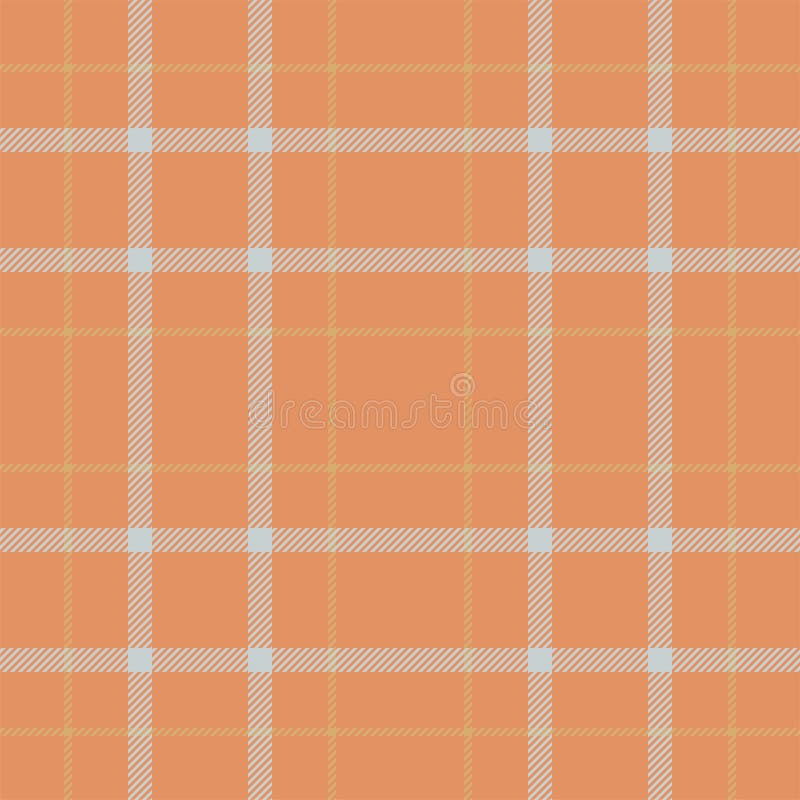 Plaid Seamless Pattern in Orange. Check Fabric Texture Stock Vector ...