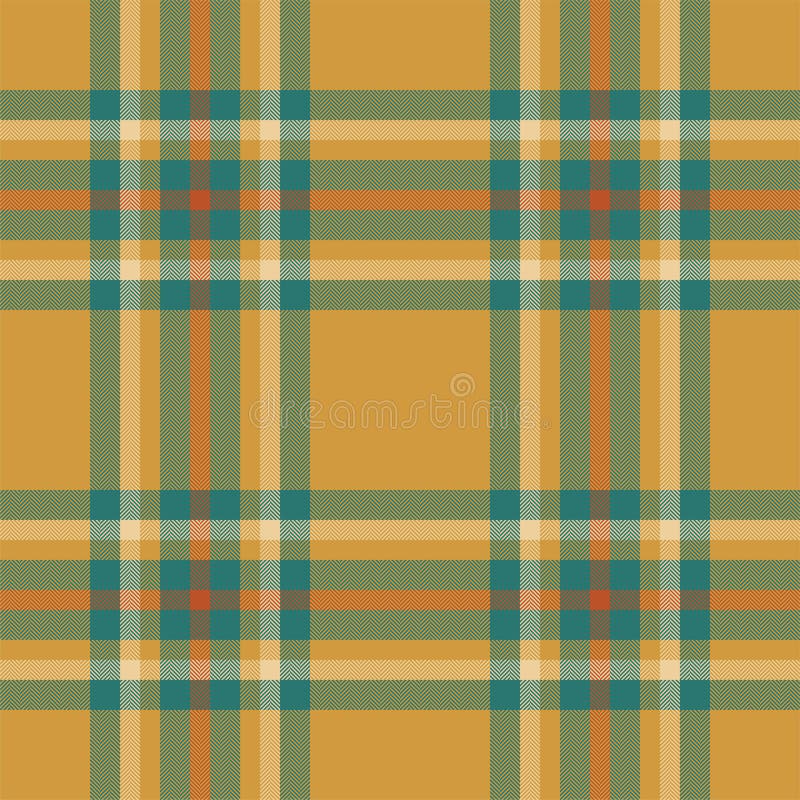 Plaid Seamless Pattern in Orange. Check Fabric Texture Stock Vector ...