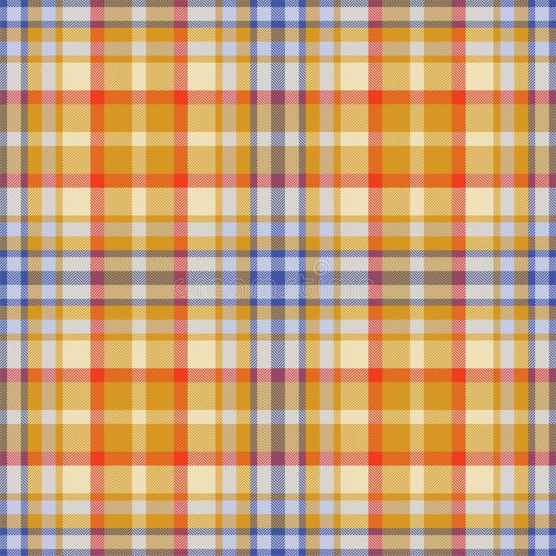 Plaid Seamless Pattern in Orange. Check Fabric Texture Stock Vector ...