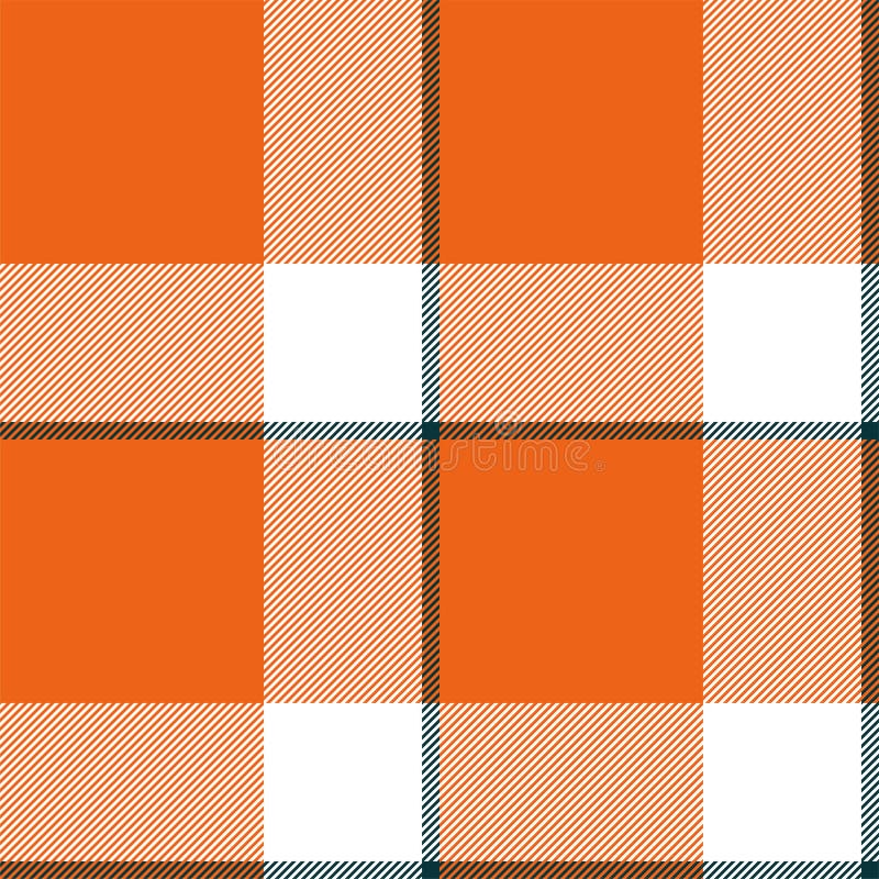 Plaid Seamless Pattern in Orange. Check Fabric Texture Stock Vector ...
