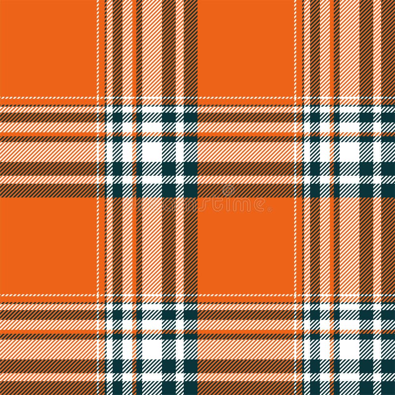 Plaid Seamless Pattern in Orange. Check Fabric Texture Stock Vector ...
