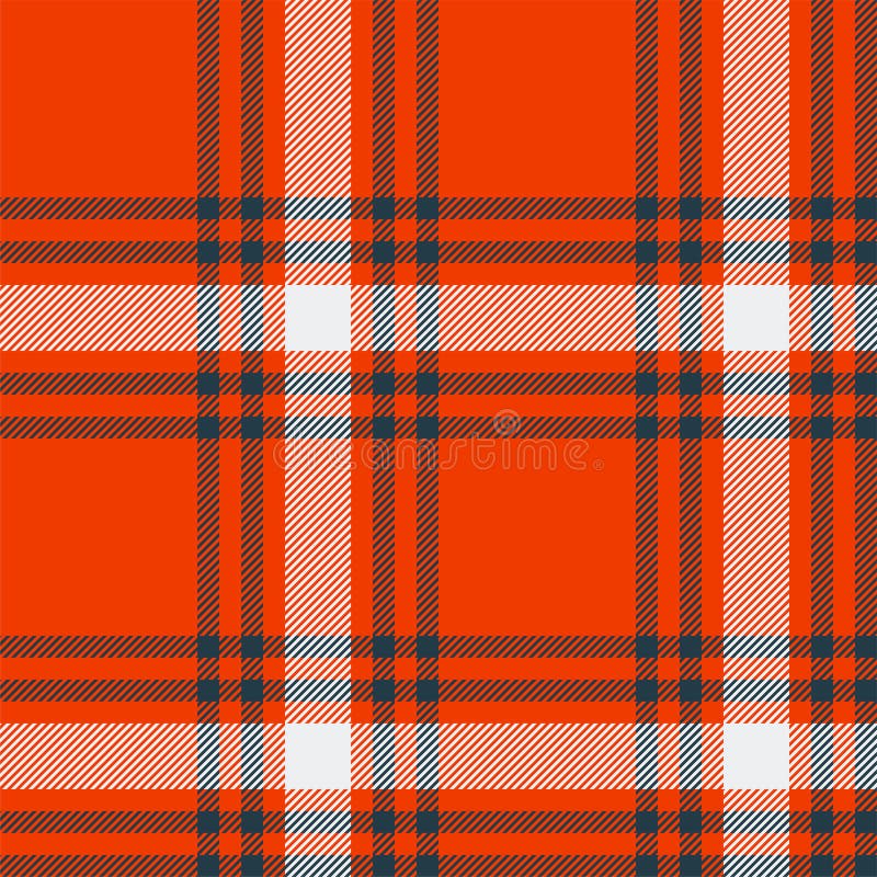 Plaid Seamless Pattern in Orange. Check Fabric Texture Stock Vector ...