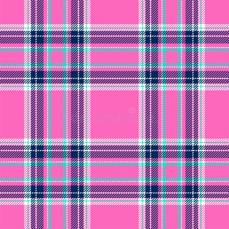 Plaid Seamless Pattern in Pink. Check Fabric Texture Stock Vector ...