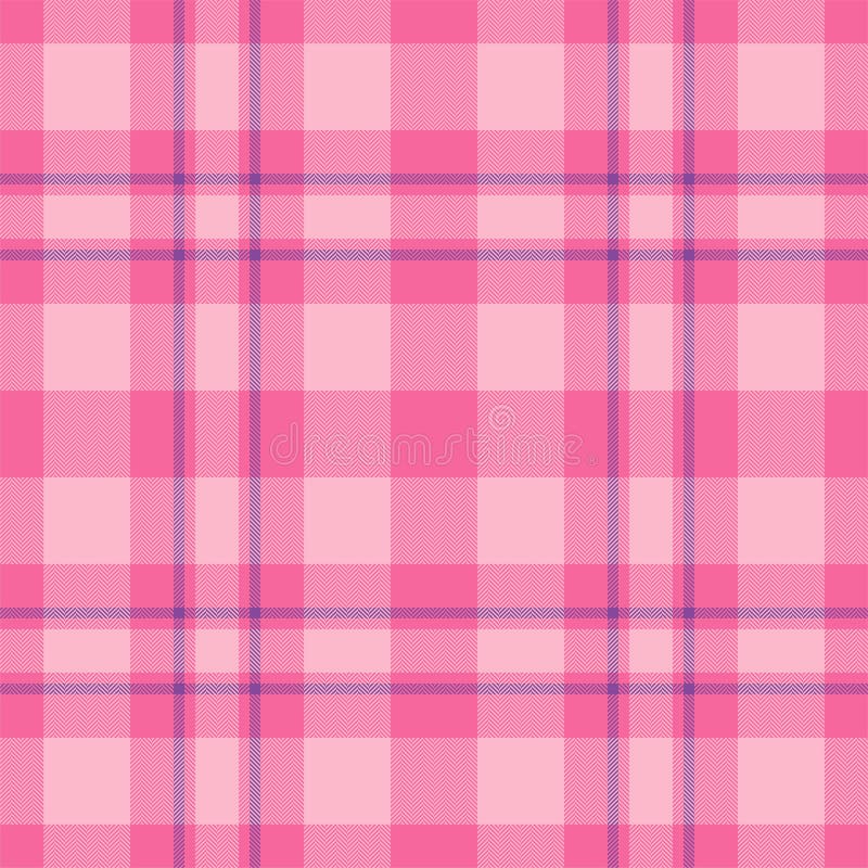 Plaid Seamless Pattern in Pink. Check Fabric Texture Stock Vector ...