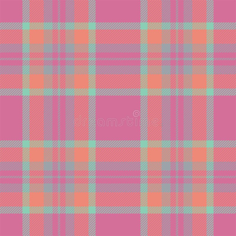 Plaid Seamless Pattern in Pink. Check Fabric Texture Stock Vector ...