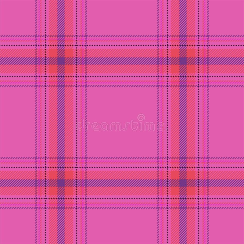 Plaid Seamless Pattern in Pink. Check Fabric Texture Stock Vector ...