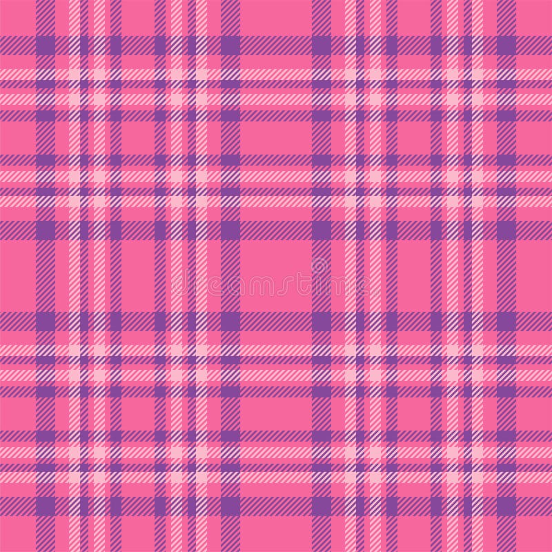 Plaid Seamless Pattern in Pink. Check Fabric Texture Stock Vector ...