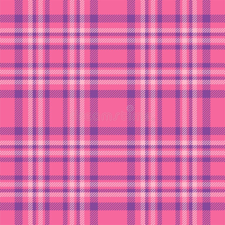 Plaid Seamless Pattern in Pink. Check Fabric Texture Stock Vector ...