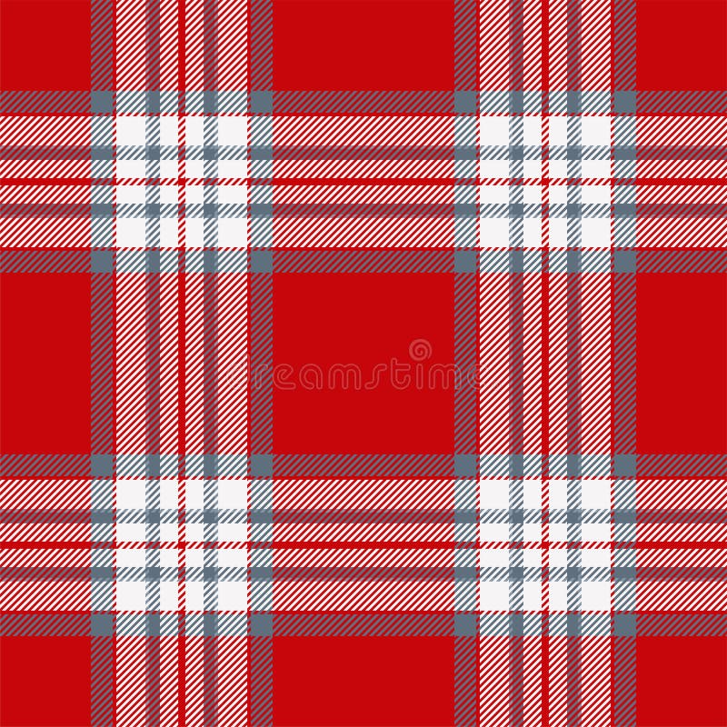 Plaid Seamless Pattern in Red. Check Fabric Texture Stock Vector ...