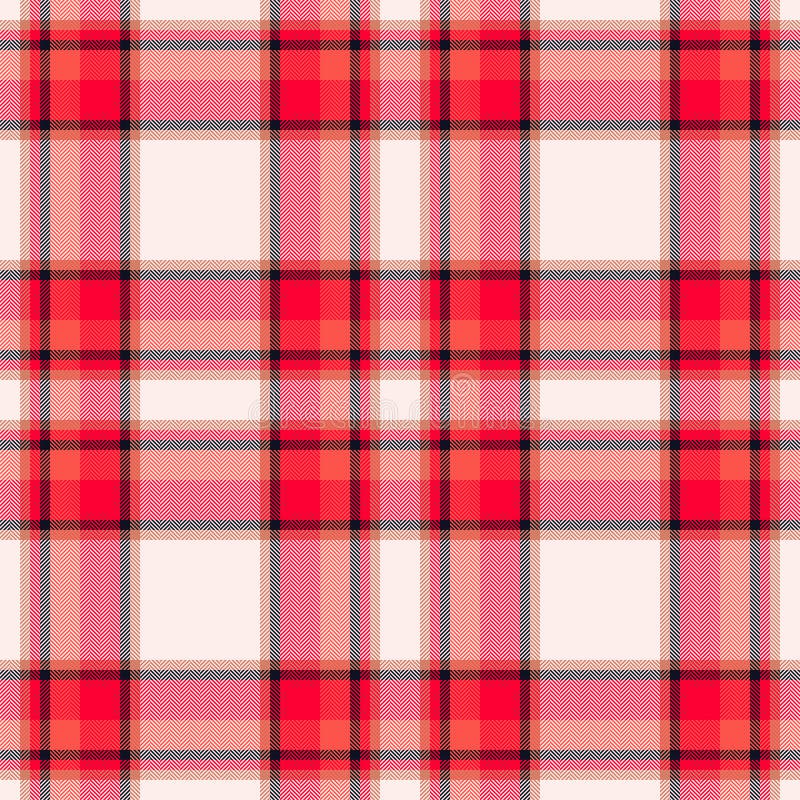 Plaid Seamless Pattern in Red. Check Fabric Texture Stock Vector ...