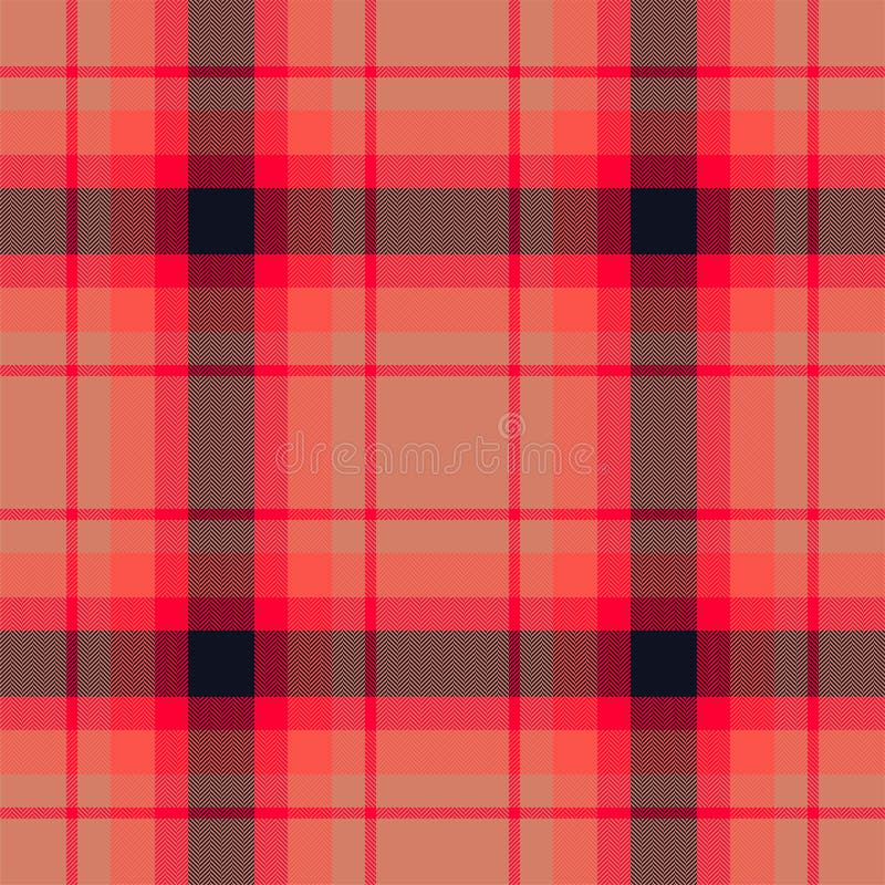 Plaid Seamless Pattern in Red. Check Fabric Texture Stock Vector ...