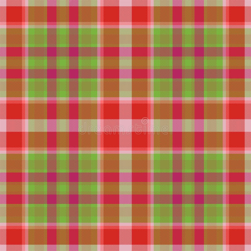 Plaid Seamless Pattern in Red. Check Fabric Texture Stock Vector ...