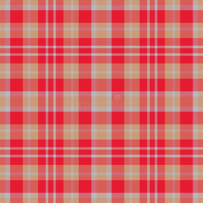 Plaid Seamless Pattern in Red. Check Fabric Texture Stock Vector ...