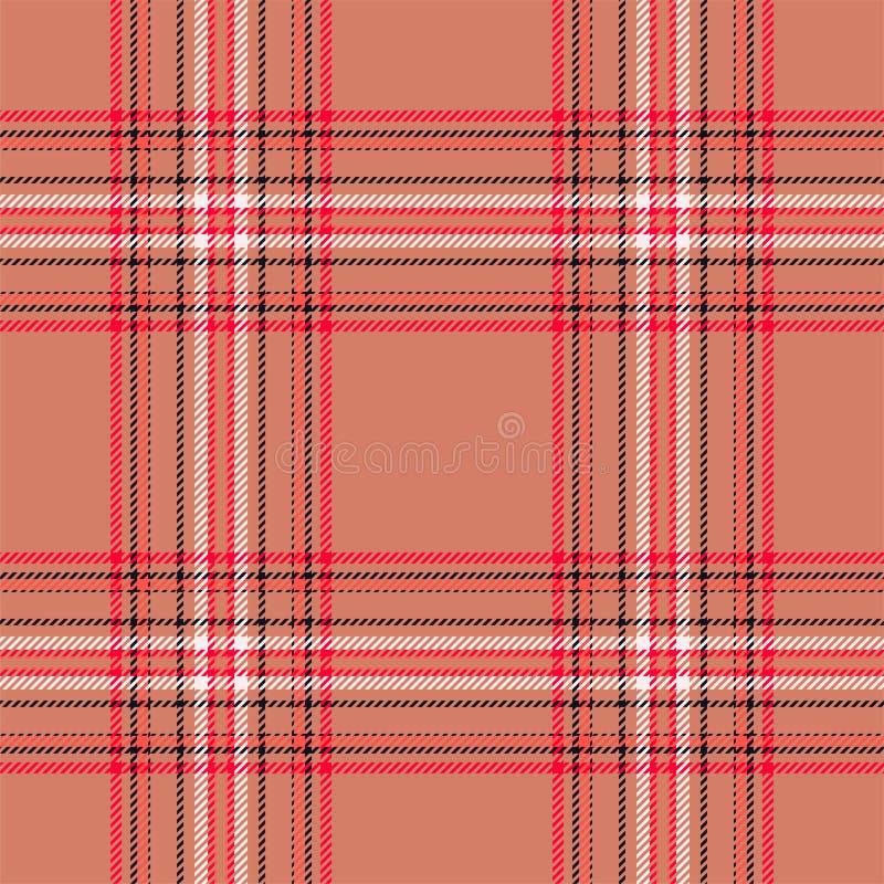 Plaid Seamless Pattern in Red. Check Fabric Texture Stock Vector ...