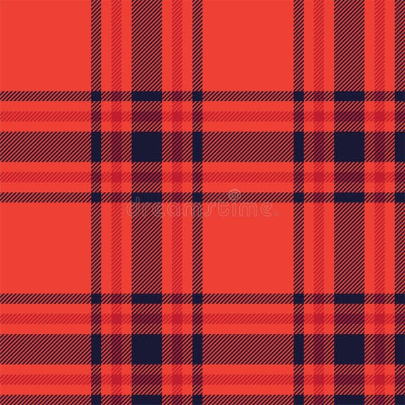 Plaid Seamless Pattern in Red. Check Fabric Texture Stock Illustration ...