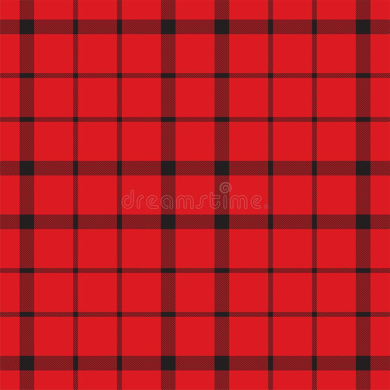 Plaid Seamless Pattern in Red. Check Fabric Texture Stock Vector ...