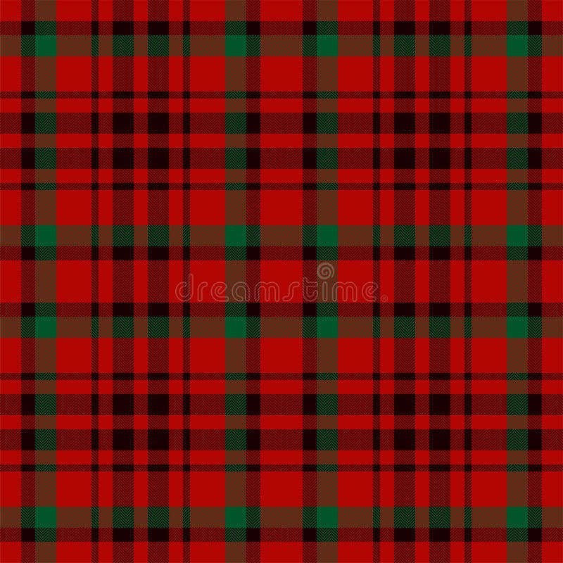 Plaid Seamless Pattern in Red. Check Fabric Texture Stock Vector ...