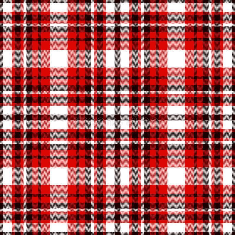 Plaid Seamless Pattern in Red. Check Fabric Texture Stock Vector ...