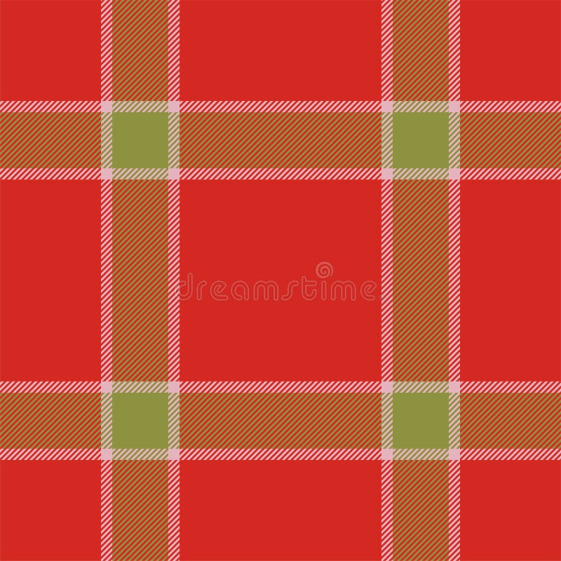 Plaid Seamless Pattern in Red. Check Fabric Texture Stock Vector ...