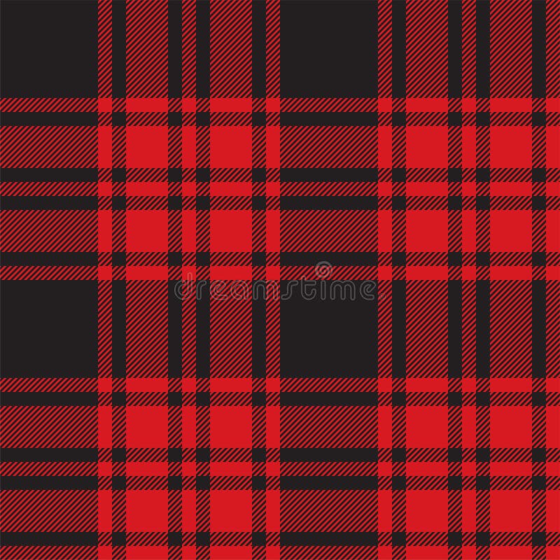 Plaid Seamless Pattern in Red. Check Fabric Texture Stock Vector ...
