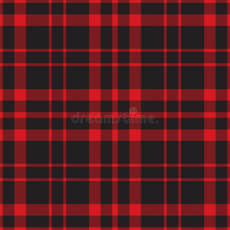 Plaid Seamless Pattern in Red. Check Fabric Texture Stock Vector ...