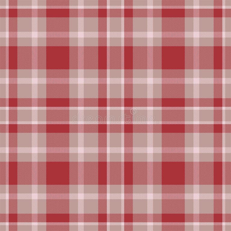Plaid Seamless Pattern in Red. Check Fabric Texture Stock Vector ...