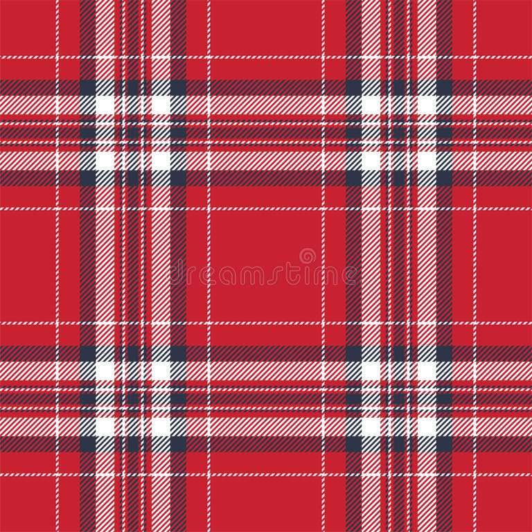 Plaid Seamless Pattern in Red. Check Fabric Texture Stock Vector ...
