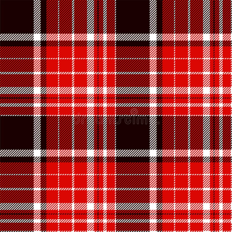 Plaid Seamless Pattern in Red. Check Fabric Texture Stock Vector ...