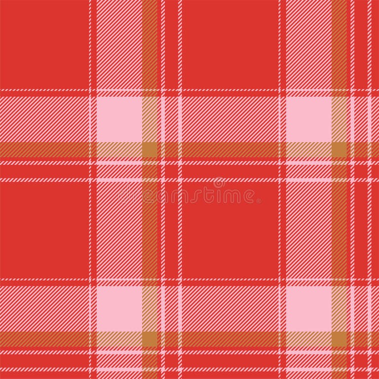 Plaid Seamless Pattern in Red. Check Fabric Texture Stock Vector ...