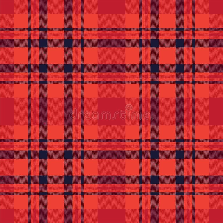 Plaid Seamless Pattern in Red. Check Fabric Texture Stock Vector ...