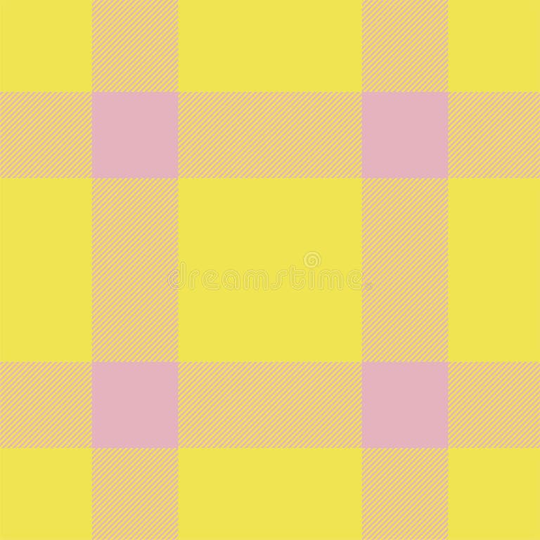 Plaid Seamless Pattern in Yellow. Check Fabric Texture Stock Vector ...