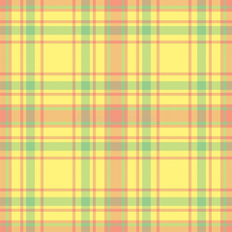 Plaid Seamless Pattern in Yellow. Check Fabric Texture Stock Vector ...