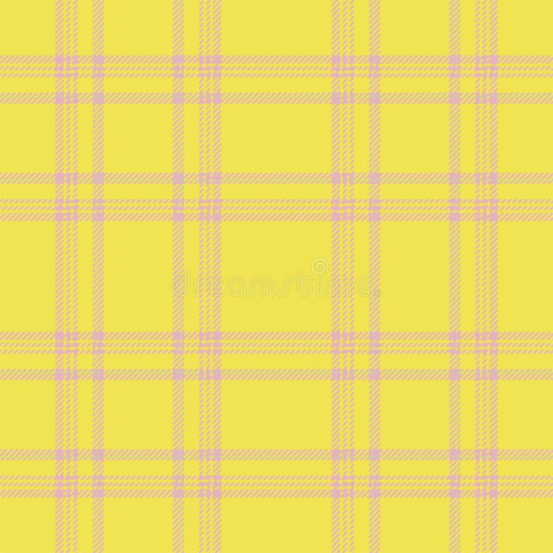 Plaid Seamless Pattern in Yellow. Check Fabric Texture Stock Vector ...