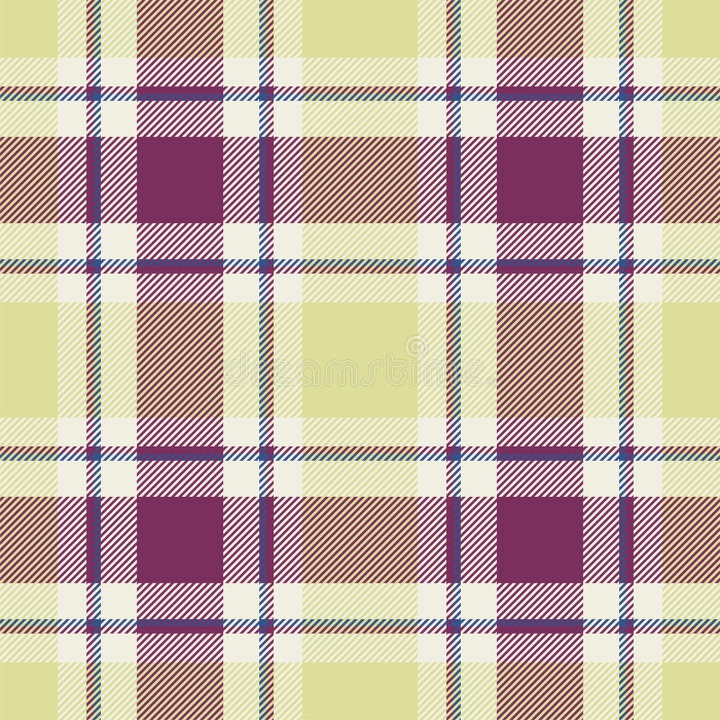Plaid Seamless Pattern in Yellow. Check Fabric Texture Stock Vector ...