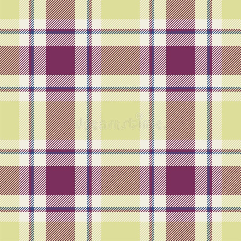 Plaid Seamless Pattern in Yellow. Check Fabric Texture Stock Vector ...